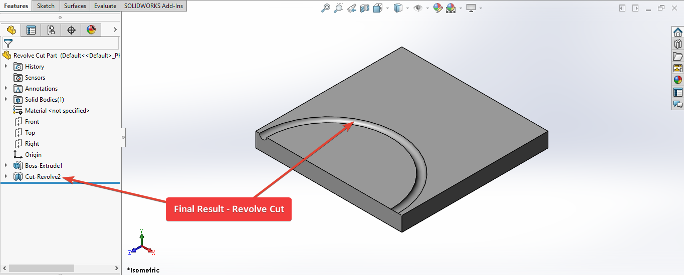 Solidworks Macro – Create Revolve Cut Solidworks Macro – Create Revolve Cut