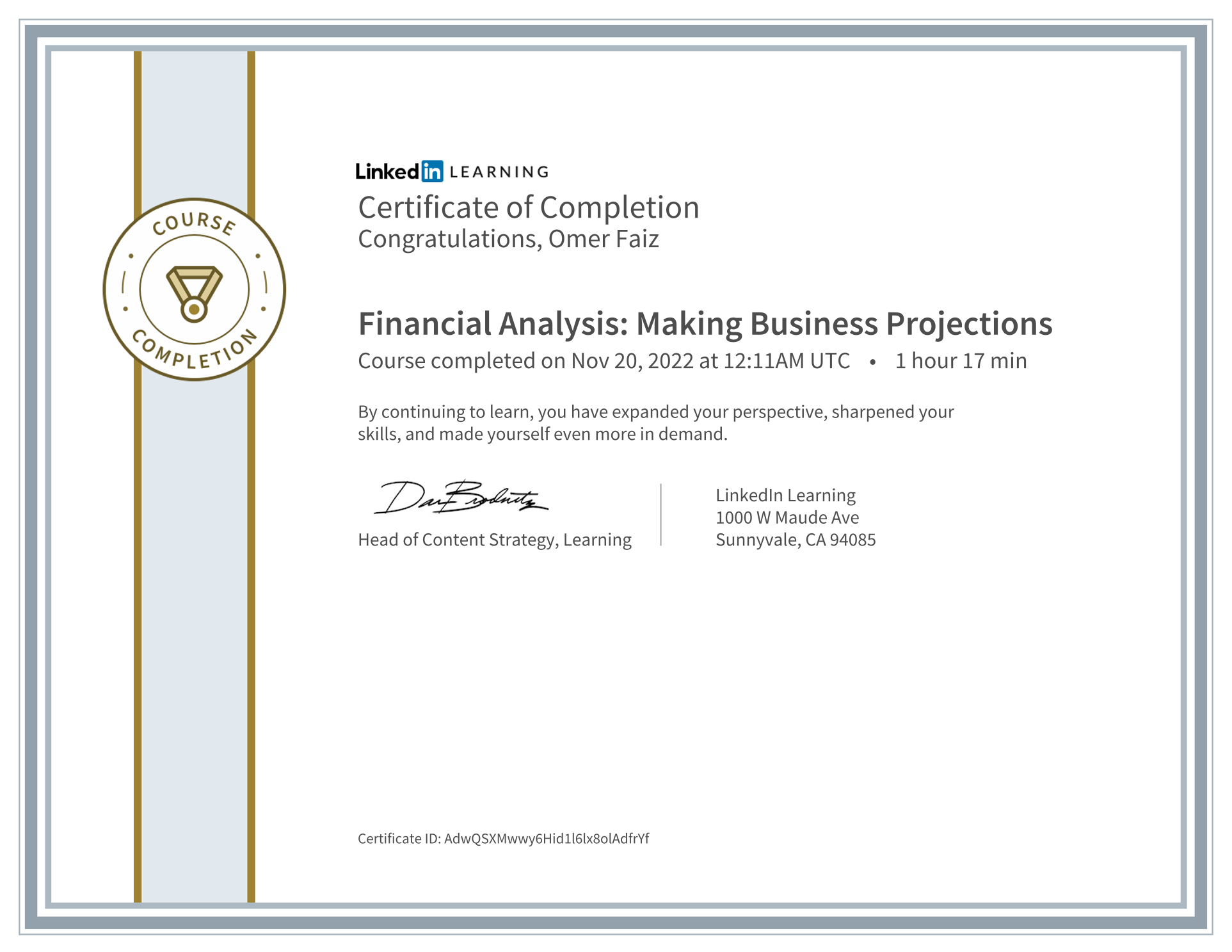 Omer Faiz su LinkedIn: Certificate of Completion Omer Faiz su LinkedIn: Certificate of Completion