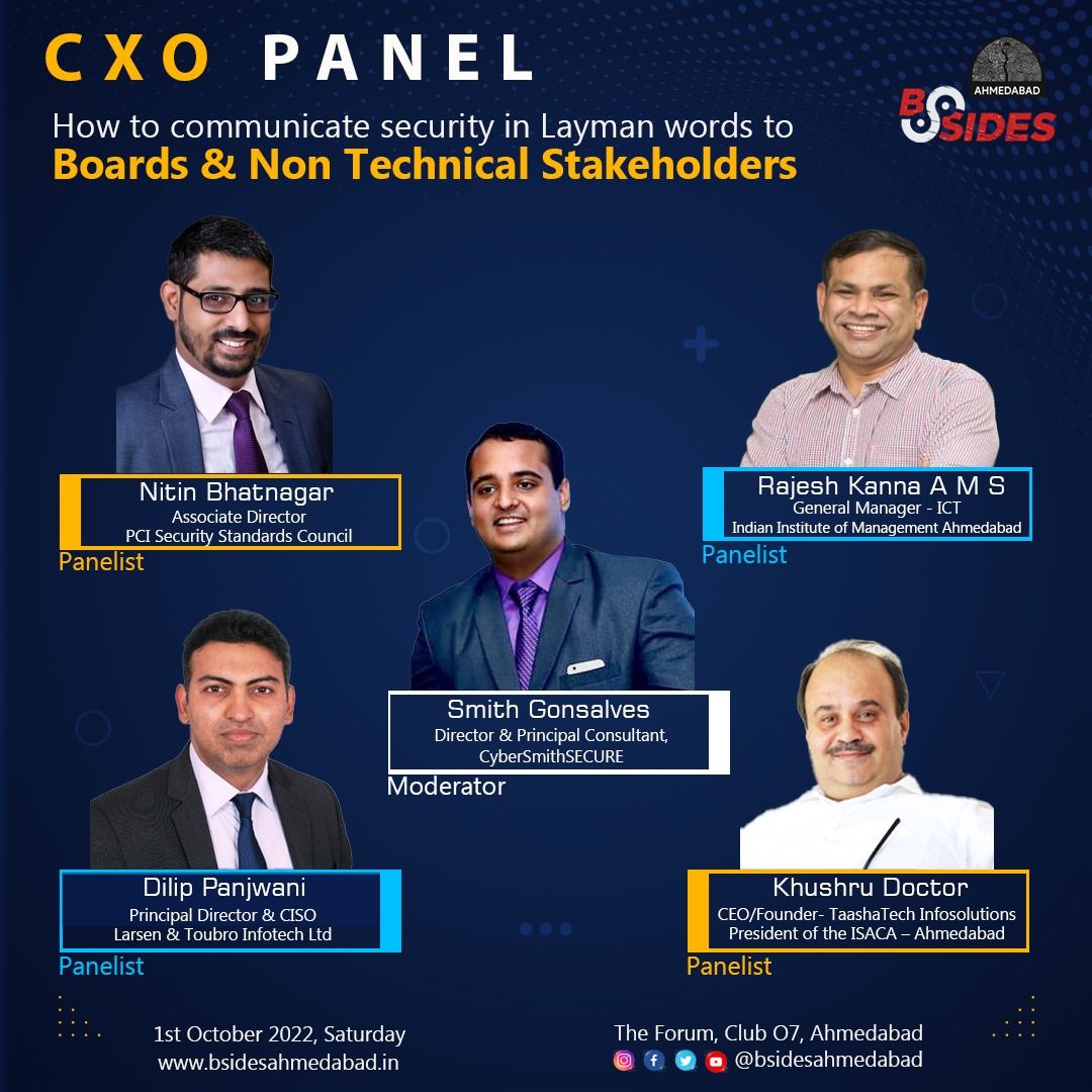 Security BSides Ahmedabad on LinkedIn: #infosec #ciso #cxo Security BSides Ahmedabad on LinkedIn: #infosec #ciso #cxo