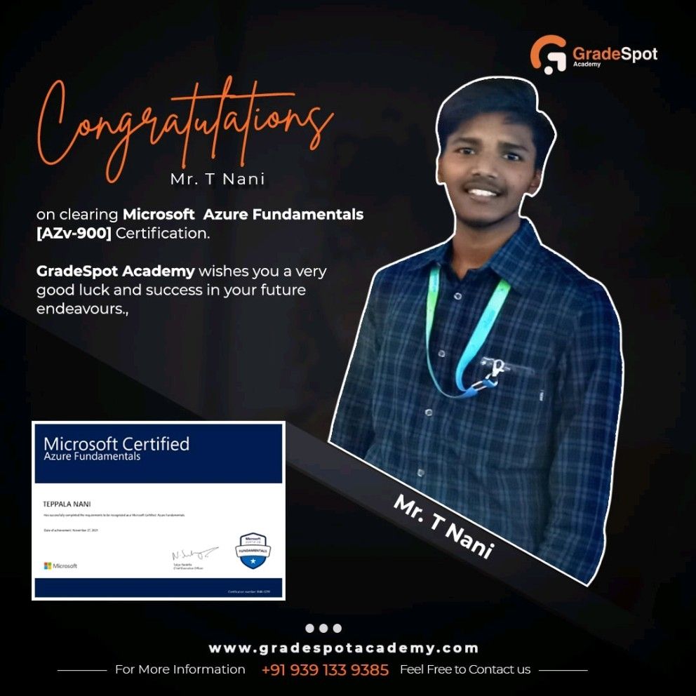 Nikhil Duth D. on LinkedIn: #azurecloud #success #microsoft Nikhil Duth D. on LinkedIn: #azurecloud #success #microsoft