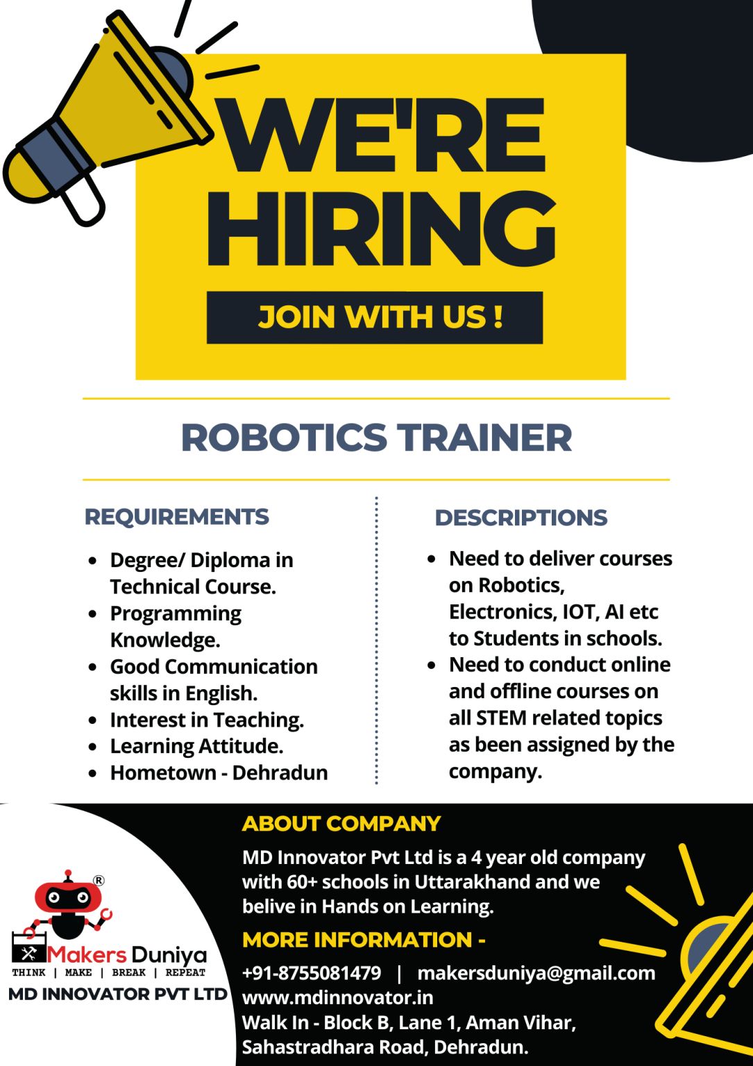 Prawal Pratap Singh on LinkedIn: We are Hiring!!! Job Profile - STEM ... Prawal Pratap Singh on LinkedIn: We are Hiring!!! Job Profile - STEM ...