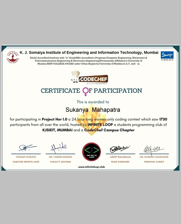 Sukanya Mahapatra on LinkedIn: #codechef #competitiveprogramming Sukanya Mahapatra on LinkedIn: #codechef #competitiveprogramming