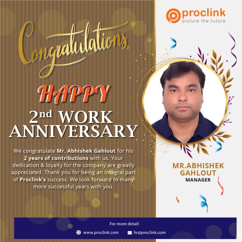 Proclink on LinkedIn: #workanniversary #employeeappreciation Proclink on LinkedIn: #workanniversary #employeeappreciation