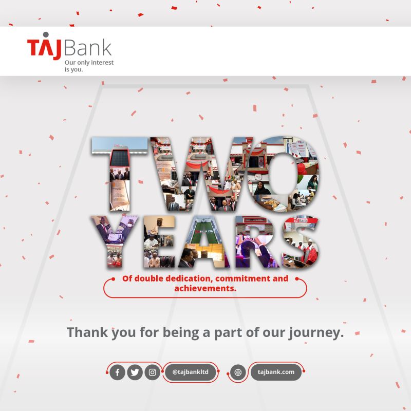 TAJBank Ltd. on LinkedIn: It has been 2 years of double, dedication ... TAJBank Ltd. on LinkedIn: It has been 2 years of double, dedication ...