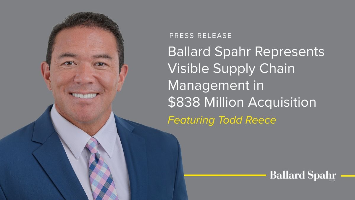 Ballard Spahr LLP on LinkedIn: Ballard Spahr Represents Visible Supply ... Ballard Spahr LLP on LinkedIn: Ballard Spahr Represents Visible Supply ...