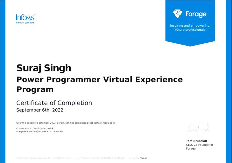 Suraj Singh on LinkedIn: Hey everyone, I am happy to share that I ... Suraj Singh on LinkedIn: Hey everyone, I am happy to share that I ...