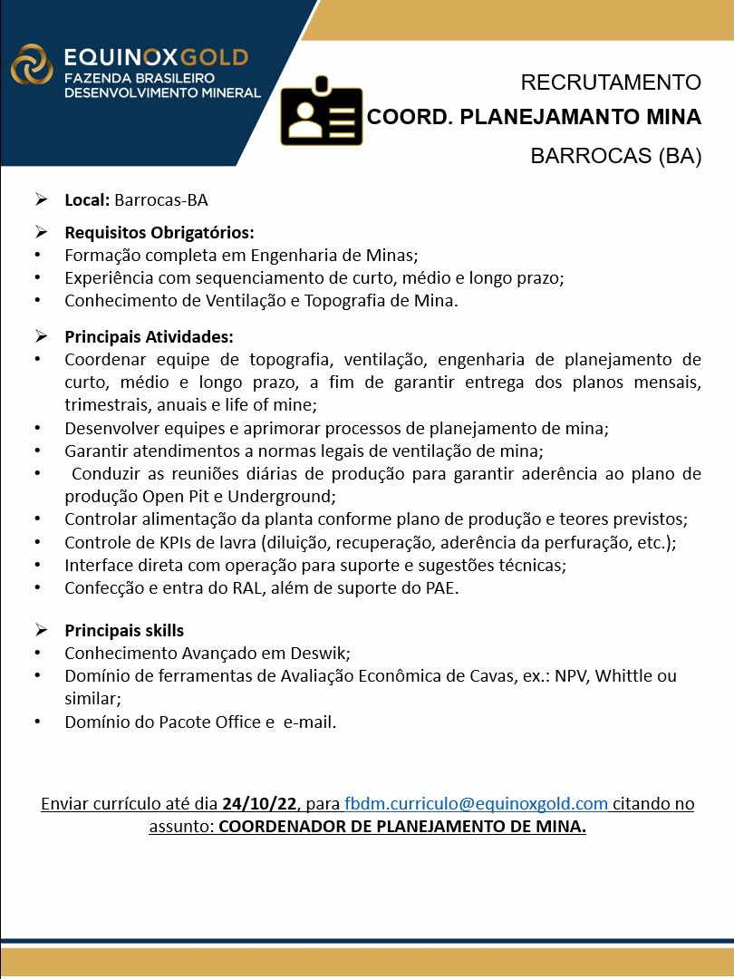Danilo Crego on LinkedIn: #equinoxgold #gold #curriculo Danilo Crego on LinkedIn: #equinoxgold #gold #curriculo