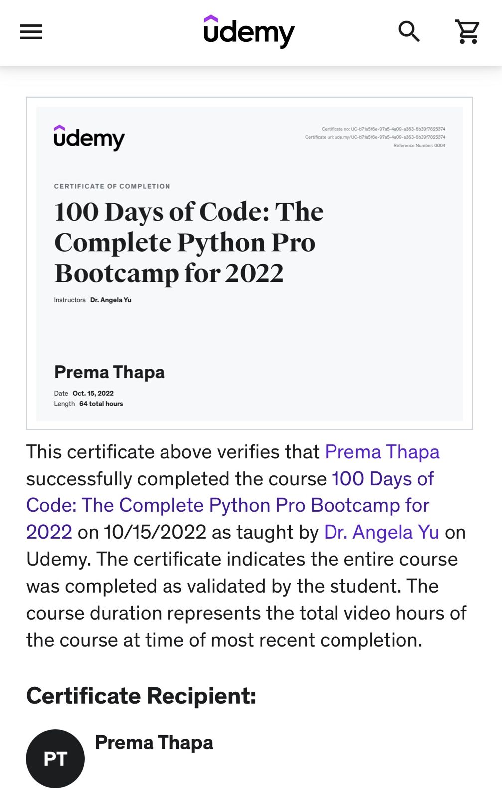 Prema Thapa on LinkedIn: #udemycourse #pythonprogramming #pythonlearning Prema Thapa on LinkedIn: #udemycourse #pythonprogramming #pythonlearning