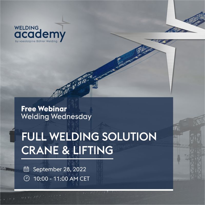 voestalpine Böhler Welding auf LinkedIn: #Webinar #BöhlerWelding # ... voestalpine Böhler Welding auf LinkedIn: #Webinar #BöhlerWelding # ...