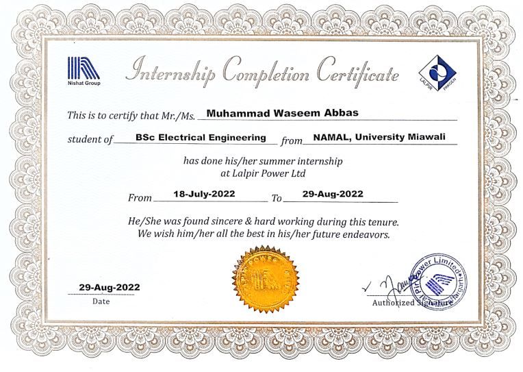 Muhammad Waseem Abbas on LinkedIn: #internship #electrical #team | 13 ... Muhammad Waseem Abbas on LinkedIn: #internship #electrical #team | 13 ...