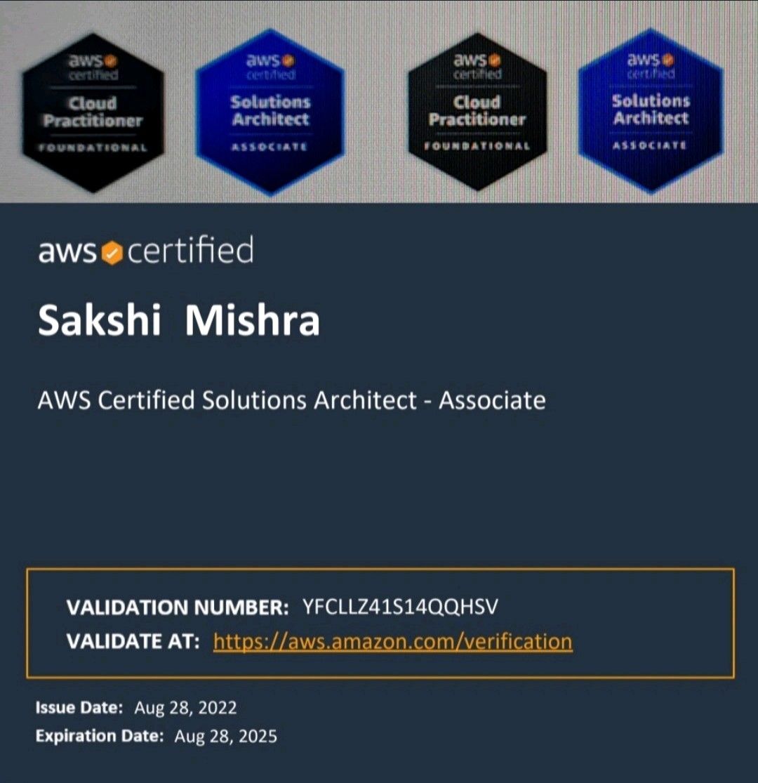 Sakshi Mishra on LinkedIn: #awscertified #aws #day1 #share #content # ... Sakshi Mishra on LinkedIn: #awscertified #aws #day1 #share #content # ...