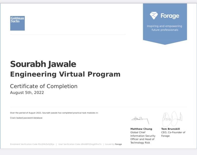 Sourabh Jawale on LinkedIn: #goldmansachs #programming #hashcat Sourabh Jawale on LinkedIn: #goldmansachs #programming #hashcat