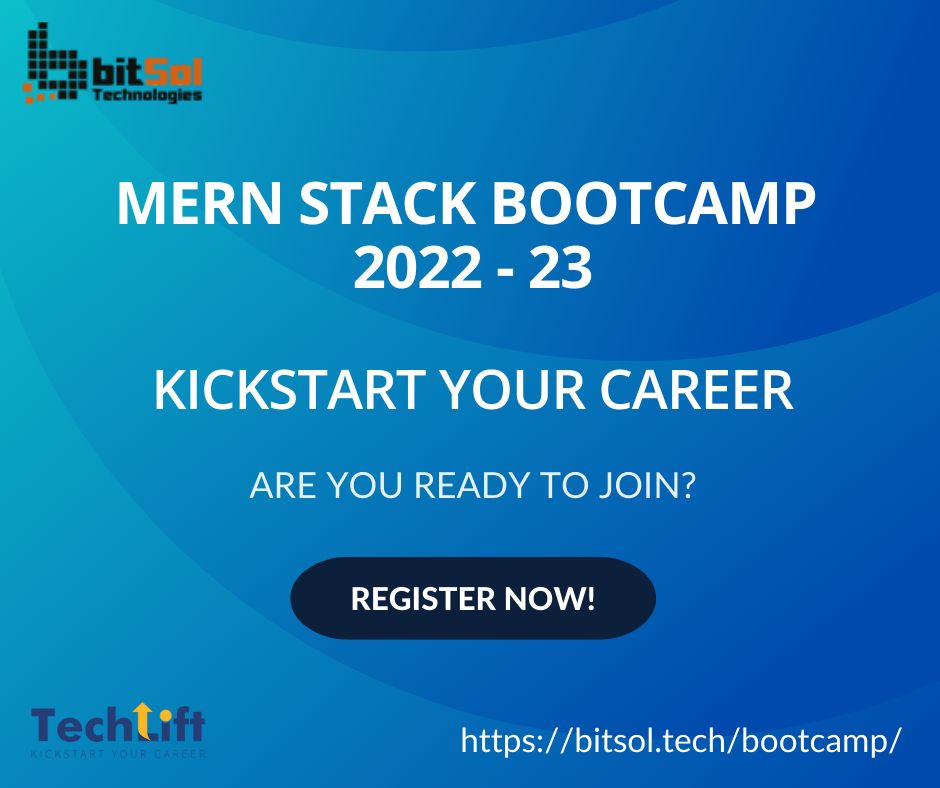 Rizwan Ahmed on LinkedIn: MERN Bootcamp 2022 - Bitsol Technologies Rizwan Ahmed on LinkedIn: MERN Bootcamp 2022 - Bitsol Technologies