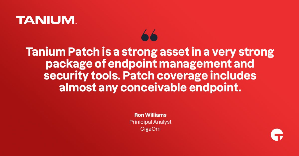 Tanium on LinkedIn: #patching #patchmanagement Tanium on LinkedIn: #patching #patchmanagement