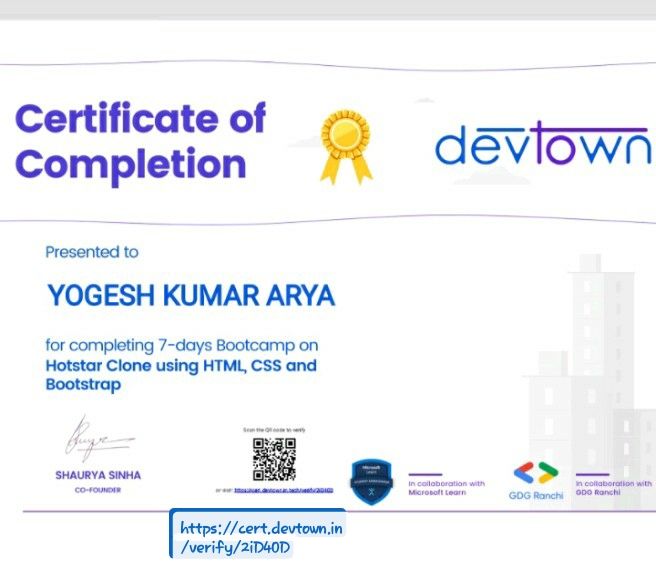 Yogesh Kumar Arya on LinkedIn: #bootcamp #devtown #webdevelopment Yogesh Kumar Arya on LinkedIn: #bootcamp #devtown #webdevelopment