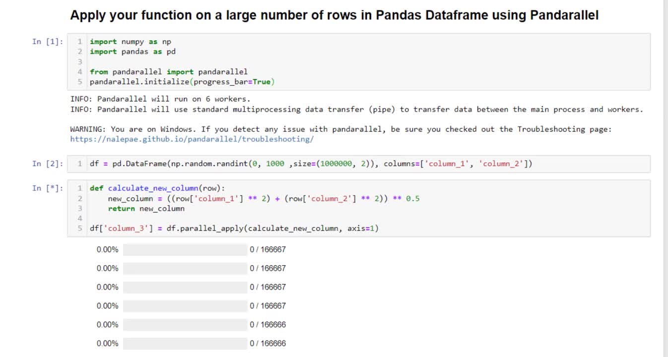 Arvin Ymson sa LinkedIn: #Pandas #Parallelization #pandarallel Arvin Ymson sa LinkedIn: #Pandas #Parallelization #pandarallel