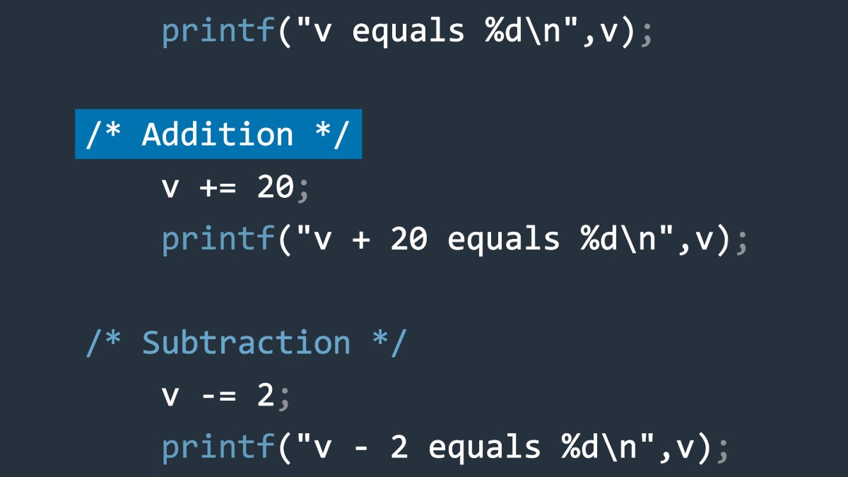 Solution: Use an assignment operator - C Video Tutorial | LinkedIn ... Solution: Use an assignment operator - C Video Tutorial | LinkedIn ...