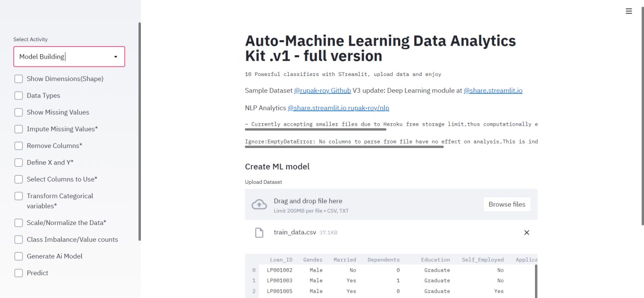 Streamlit ~ Machine Learning Classification App. - Full Version Streamlit ~ Machine Learning Classification App. - Full Version