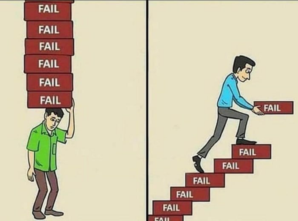 Failure: the awkward stepping-stone to success. Failure: the awkward stepping-stone to success.