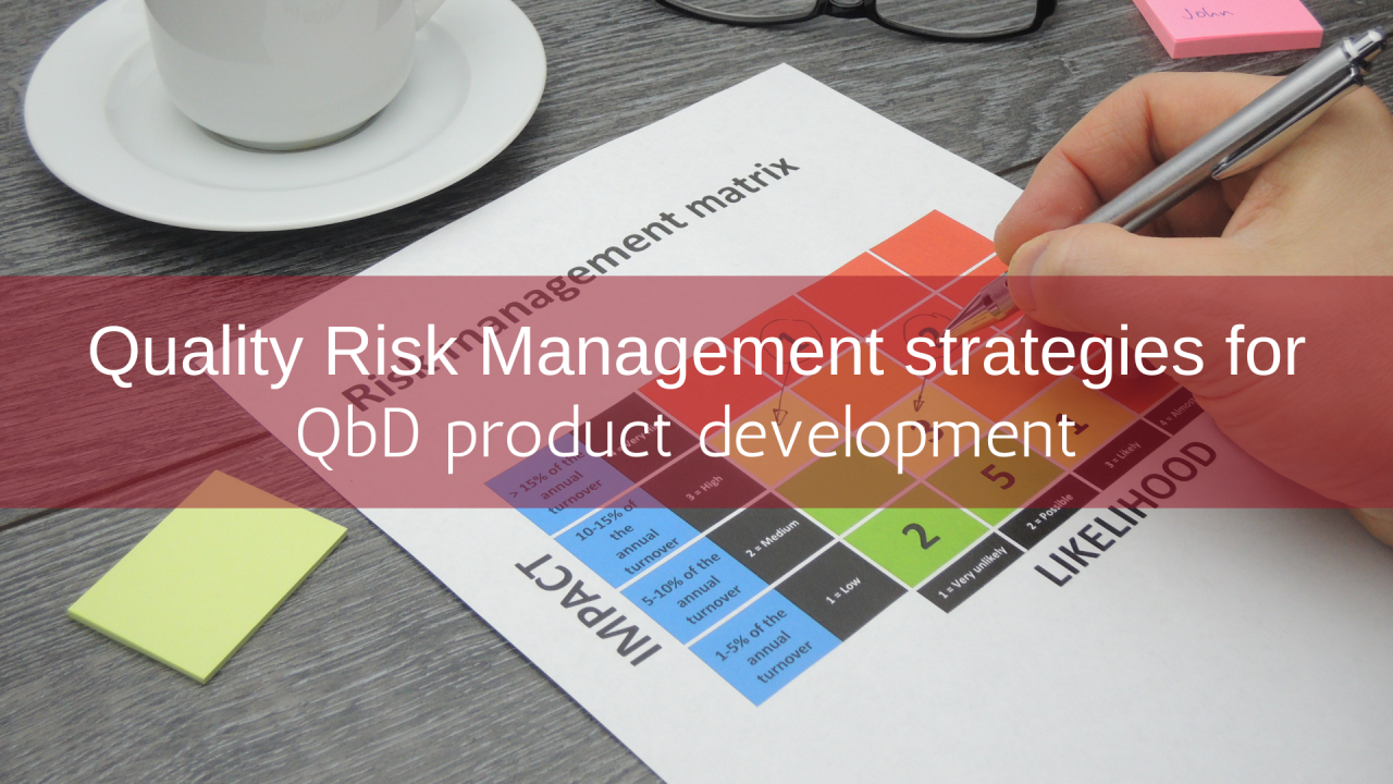 Quality Risk Management strategies for QbD product development Quality Risk Management strategies for QbD product development