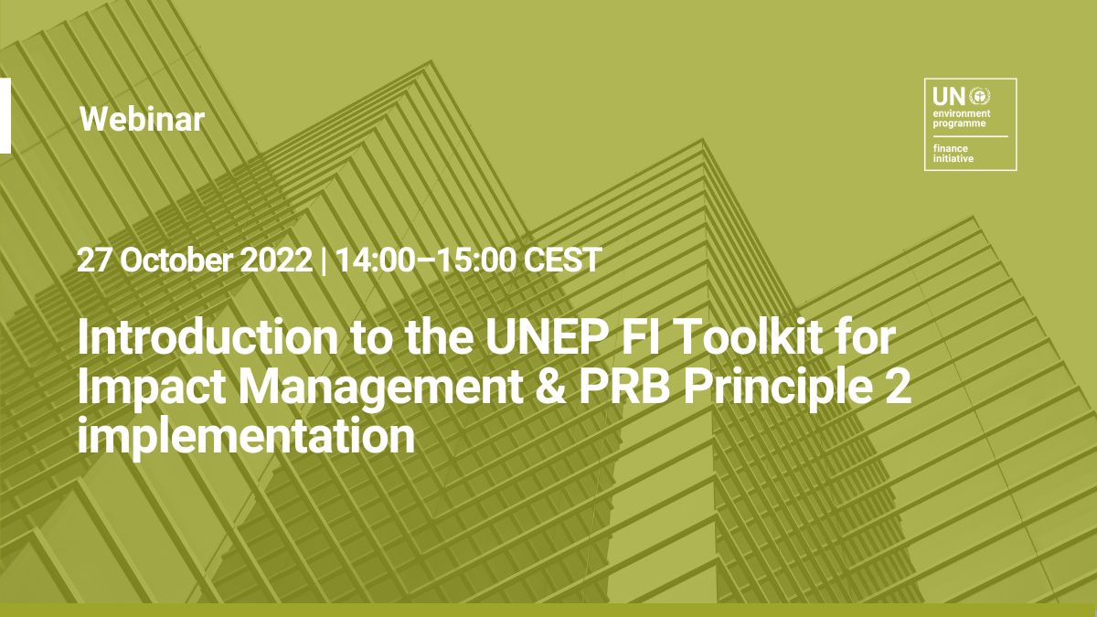 United Nations Environment Programme Finance Initiative (UNEP FI) auf ... United Nations Environment Programme Finance Initiative (UNEP FI) auf ...
