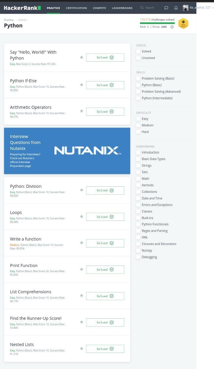 Anshul Verma on LinkedIn: #hackerrank #python #pythonprogramming | 15 ... Anshul Verma on LinkedIn: #hackerrank #python #pythonprogramming | 15 ...