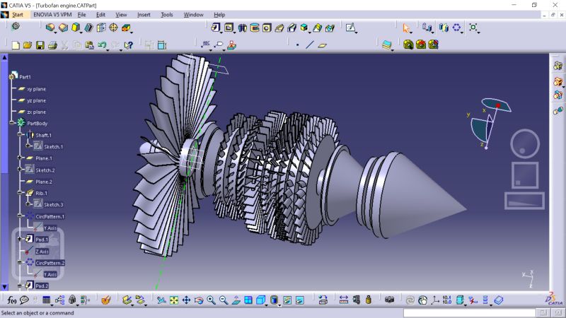 Ansh Mishra on LinkedIn: Tried designing a turbofan engine in CATIA V5 Ansh Mishra on LinkedIn: Tried designing a turbofan engine in CATIA V5