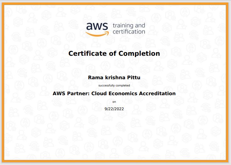 Ram krishna on LinkedIn: #awscertified Ram krishna on LinkedIn: #awscertified