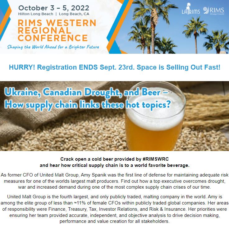 RIMS Western Regional Conference on LinkedIn: HURRY! Registration for ... RIMS Western Regional Conference on LinkedIn: HURRY! Registration for ...