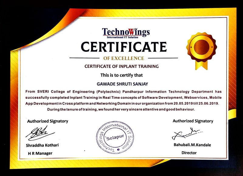 Shruti Gawade on LinkedIn: #technowings Shruti Gawade on LinkedIn: #technowings