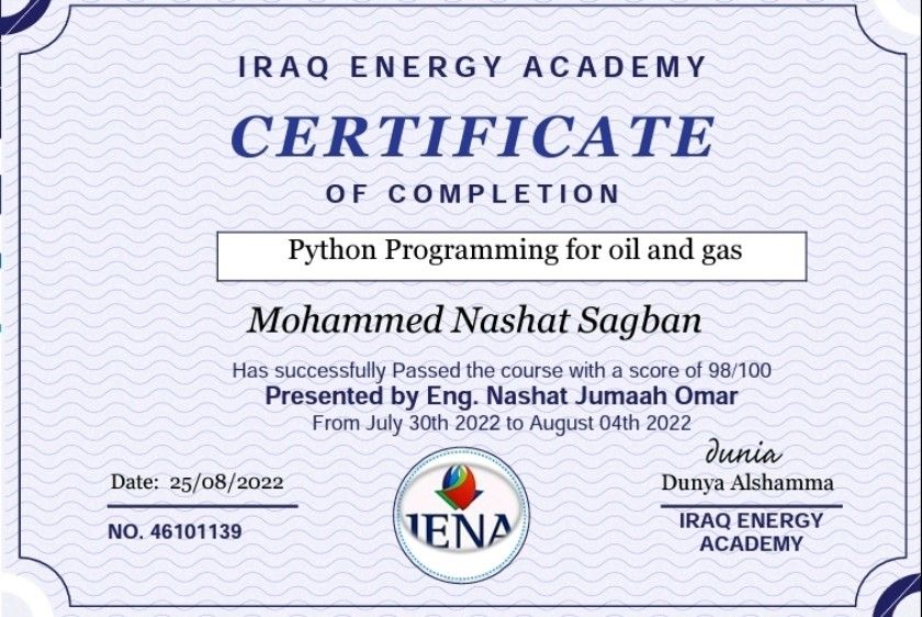 Mohammed Nashaat on LinkedIn: #python #oilandgas Mohammed Nashaat on LinkedIn: #python #oilandgas