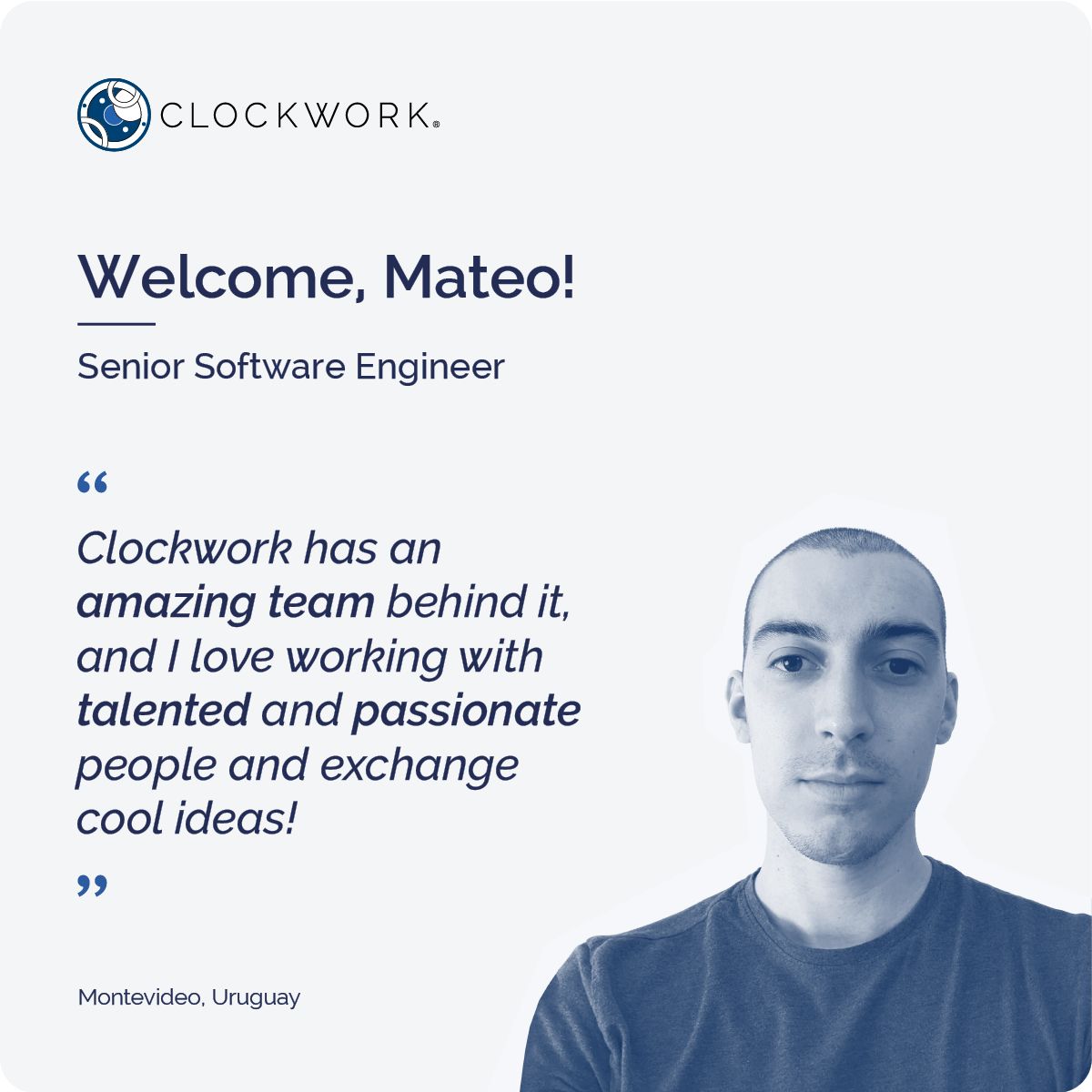 Clockwork on LinkedIn: #welcome #tech #team Clockwork on LinkedIn: #welcome #tech #team