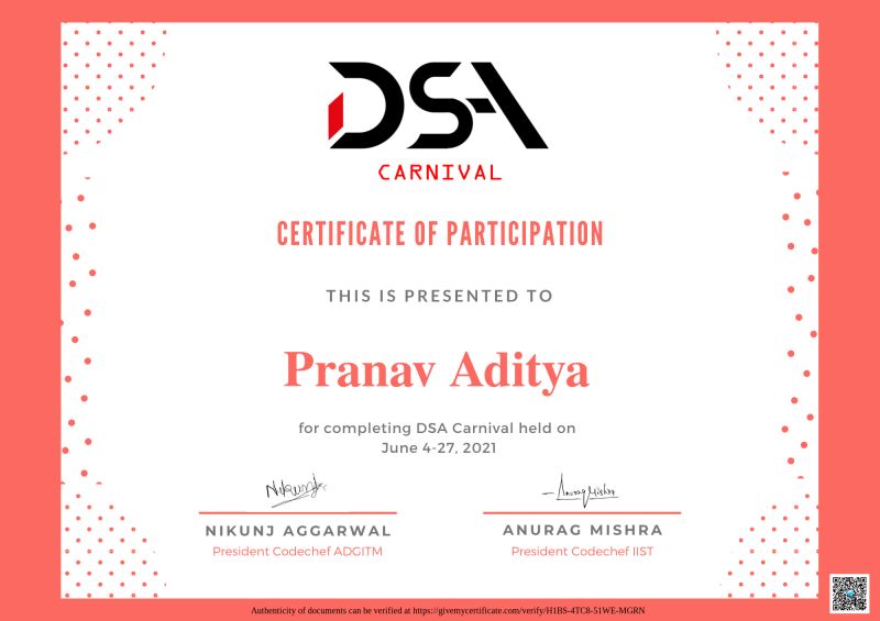 Pranav Aditya on LinkedIn: #connections #codechef #event Pranav Aditya on LinkedIn: #connections #codechef #event