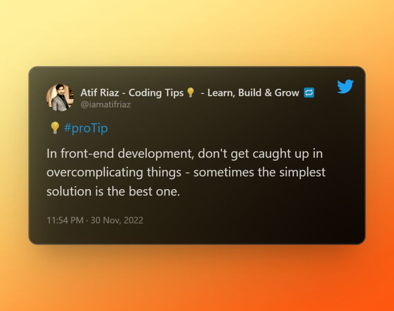 Atif Riaz on LinkedIn: #proTip Atif Riaz on LinkedIn: #proTip