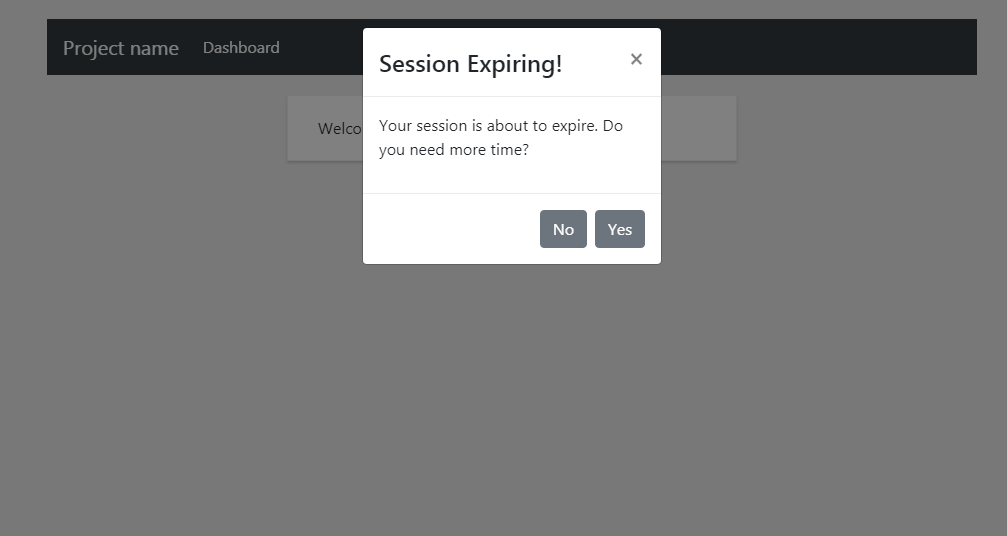 Angular 6 login with session timeout modal Angular 6 login with session timeout modal