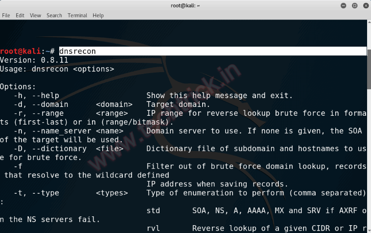 DNS Enumeration Script - DNSRecon DNS Enumeration Script - DNSRecon