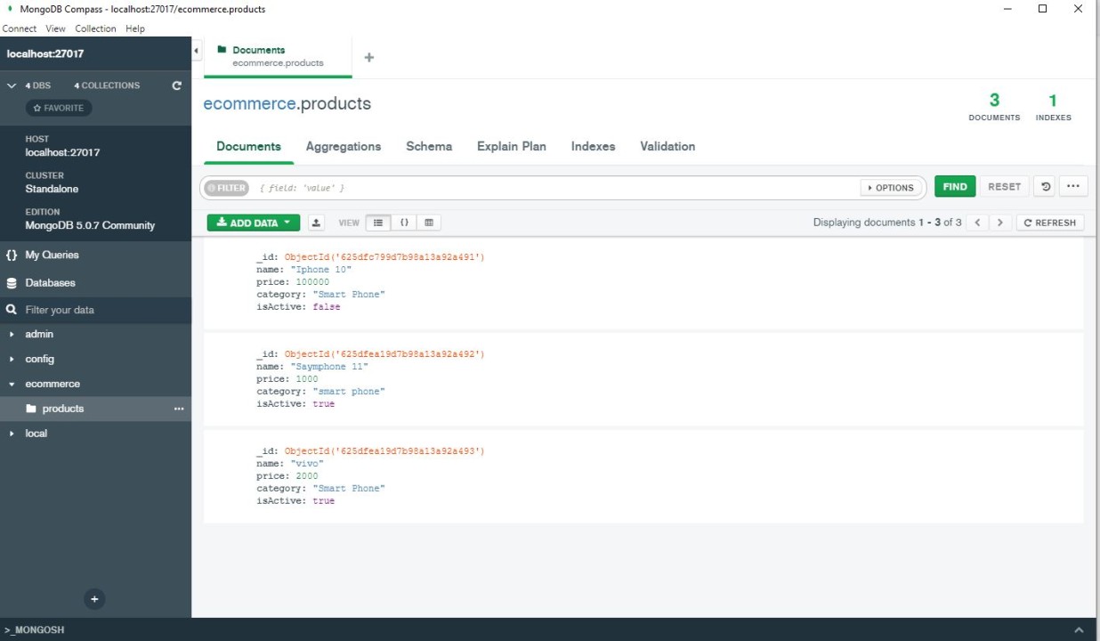 Basic CRUD Operation in MongoDB Basic CRUD Operation in MongoDB
