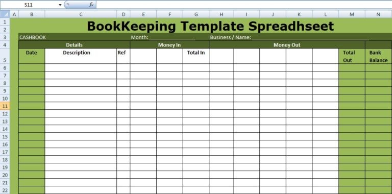 Small Business Bookkeeping Templates Small Business Bookkeeping Templates