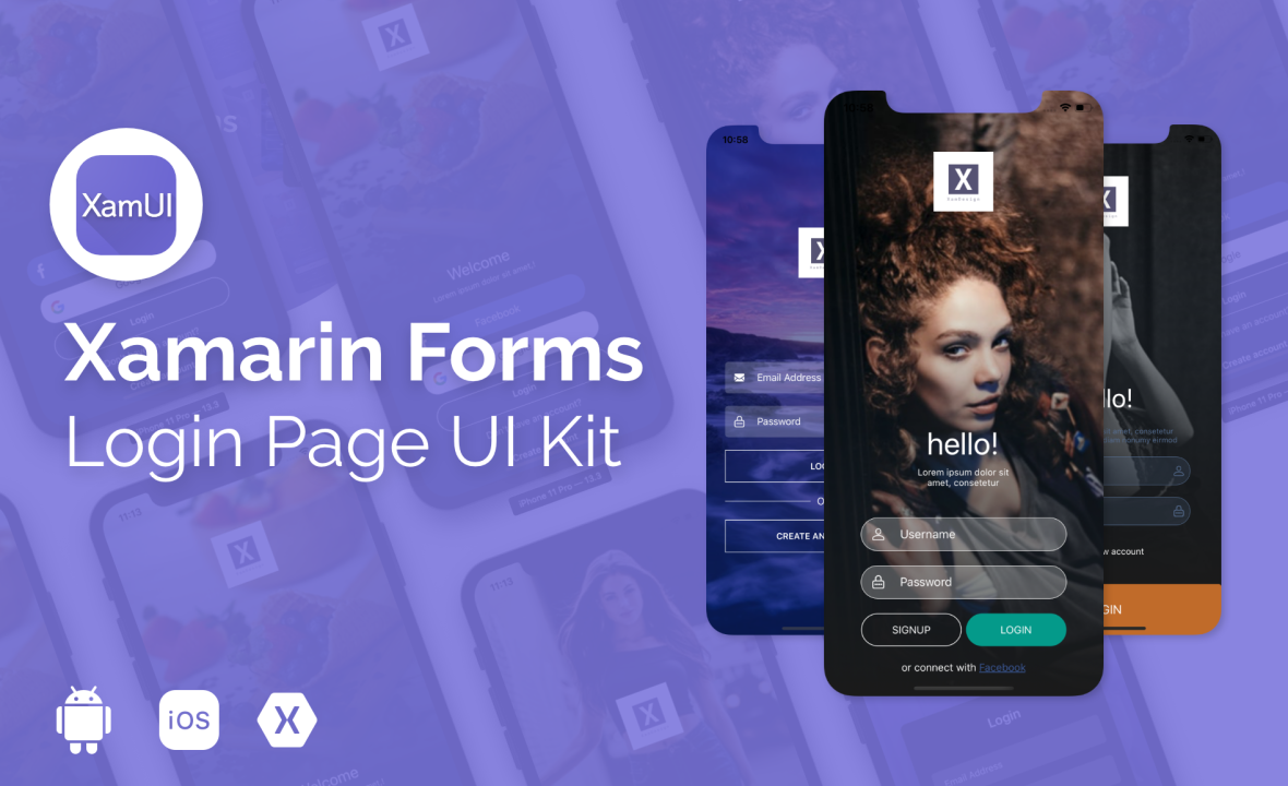XamUI Xamarin Forms Login Page UI Kit ( Android & iOS ) XamUI Xamarin Forms Login Page UI Kit ( Android & iOS )
