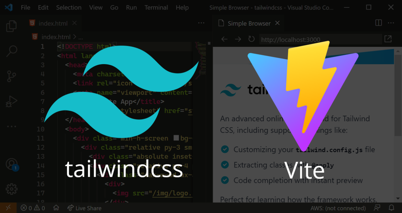Get start with Tailwindcss + Vite + Visual Studio Code - How to install ... Get start with Tailwindcss + Vite + Visual Studio Code - How to install ...