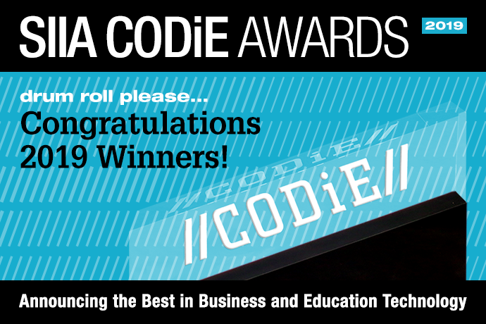 Congratulations 2019 CODiE Award Winners Congratulations 2019 CODiE Award Winners