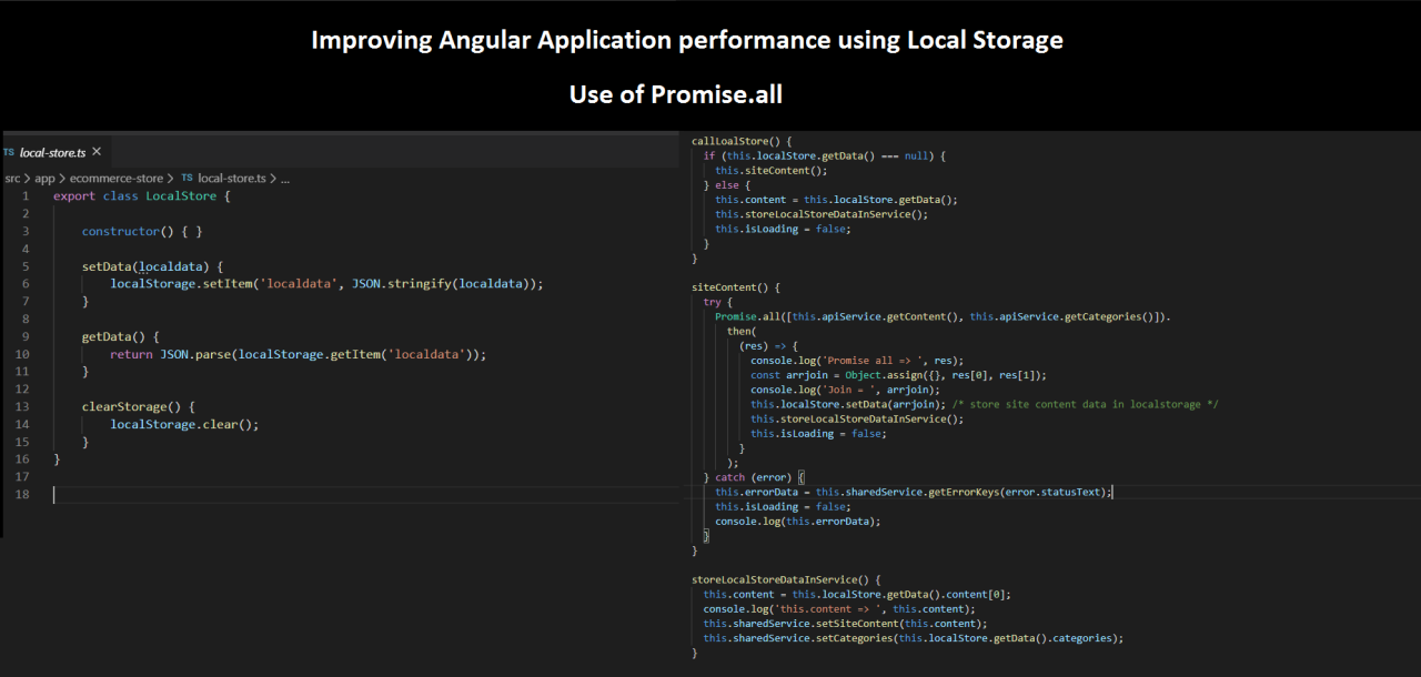 Improving Angular Application performance using Local Storage Improving Angular Application performance using Local Storage