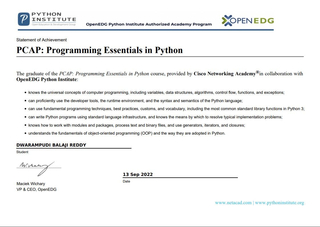 Dwarampudi Balaji Reddy on LinkedIn: #python #thankyou #programming Dwarampudi Balaji Reddy on LinkedIn: #python #thankyou #programming