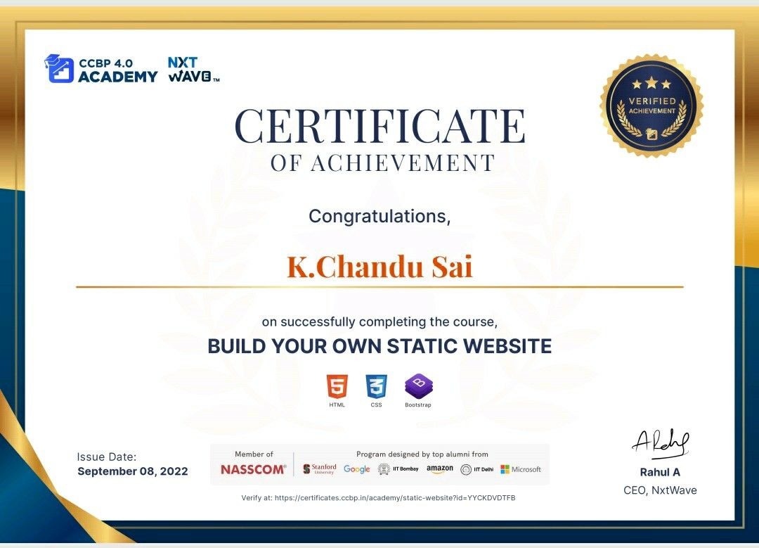 Chandu Kanakala on LinkedIn: #nxtwave #staticwebsites #learn #tech # ... Chandu Kanakala on LinkedIn: #nxtwave #staticwebsites #learn #tech # ...