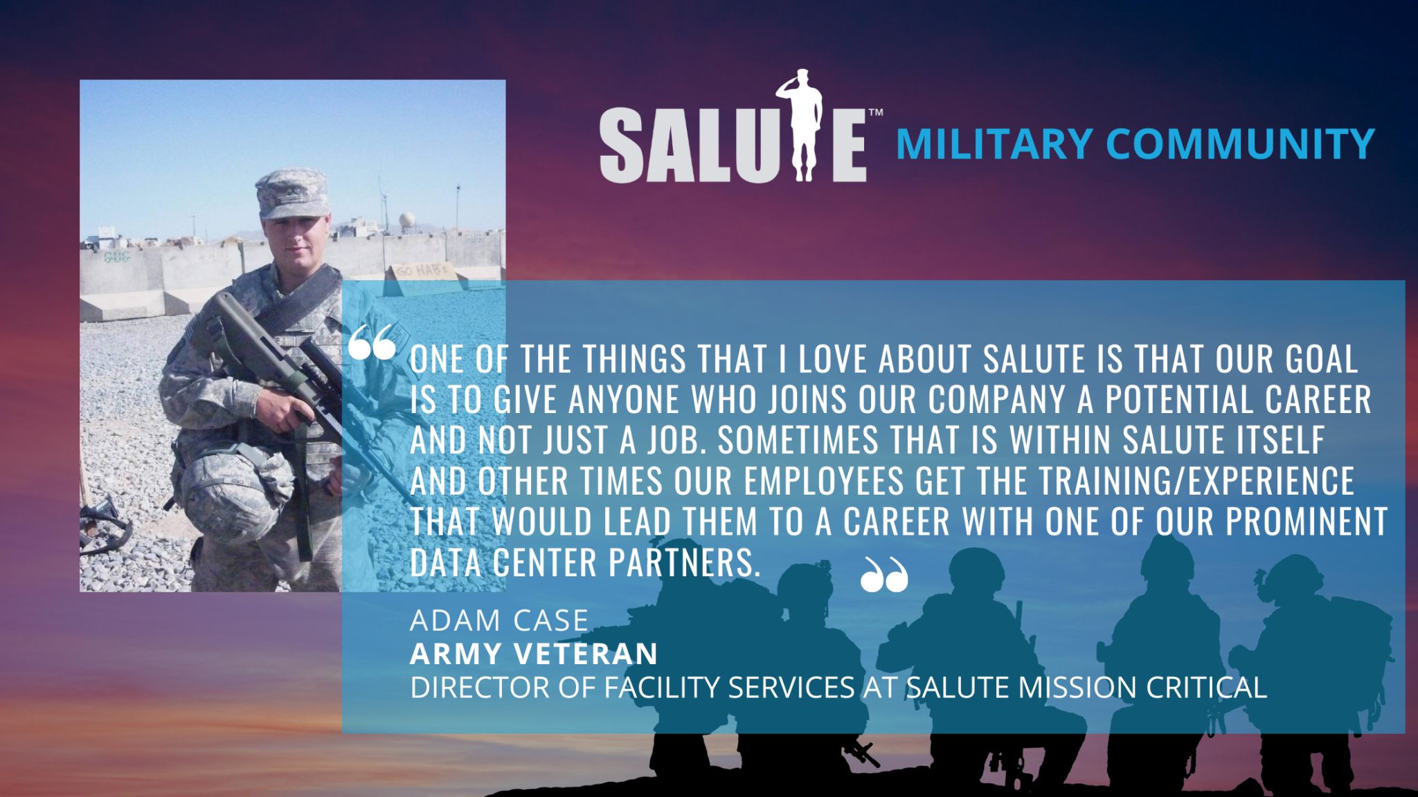 Salute Mission Critical on LinkedIn: Salute Military Community: Adam Case Salute Mission Critical on LinkedIn: Salute Military Community: Adam Case