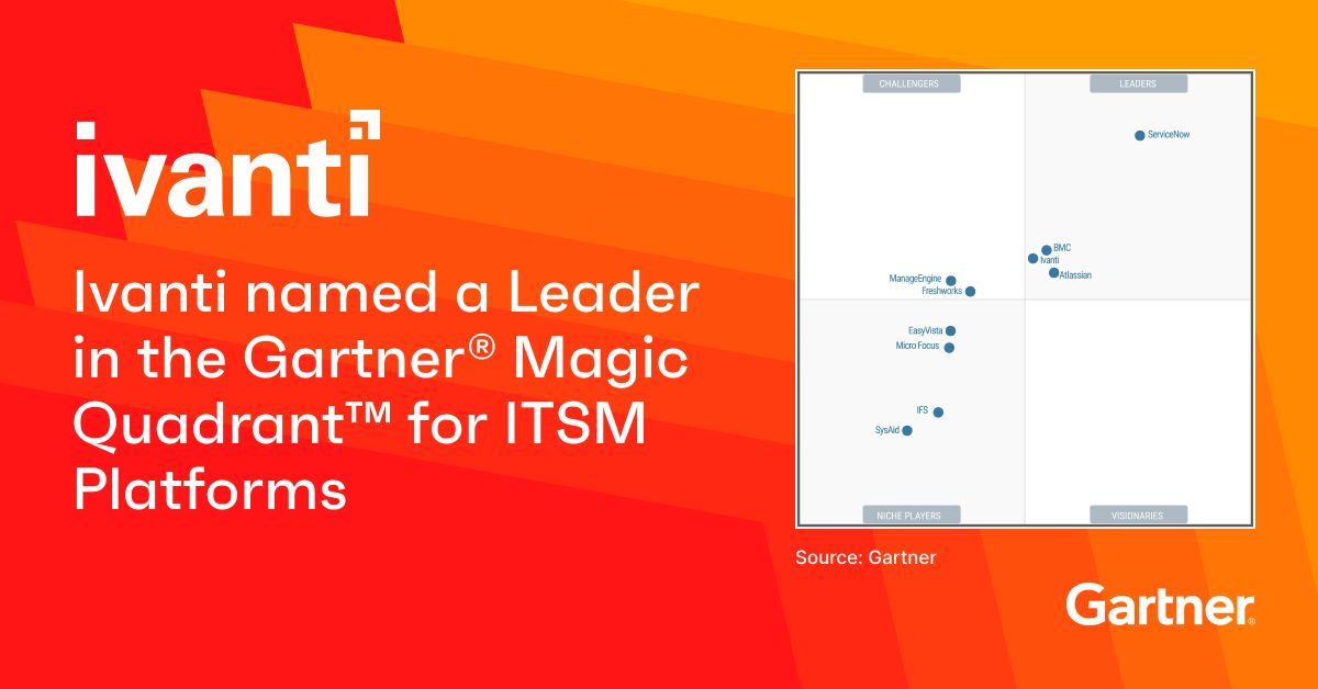 Ivanti na LinkedIn: Ivanti Named Leader in the 2022 Gartner® Magic ... Ivanti na LinkedIn: Ivanti Named Leader in the 2022 Gartner® Magic ...