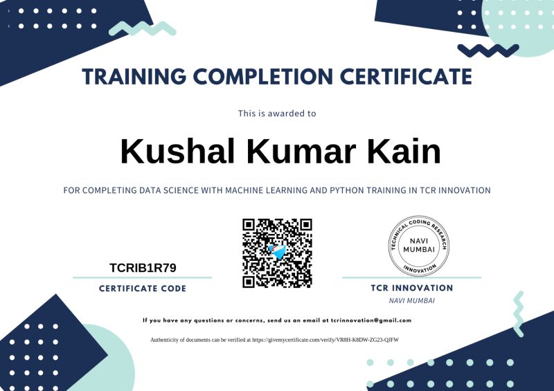 Kushal Kumar Kain on LinkedIn: #datascience #machinelearning #python Kushal Kumar Kain on LinkedIn: #datascience #machinelearning #python