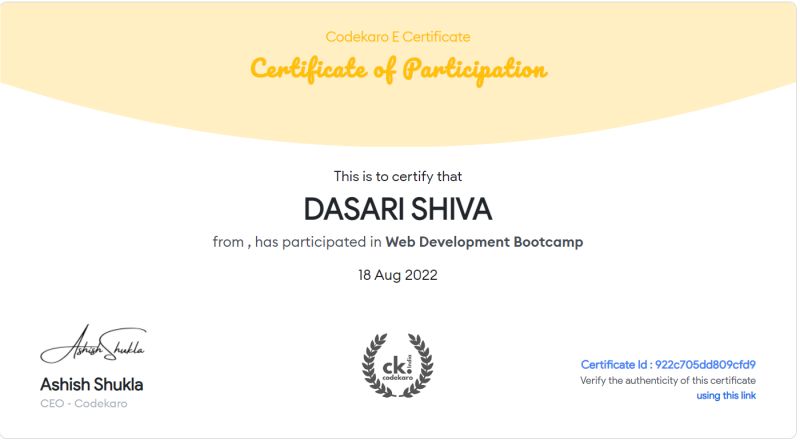 Dasari Shiva on LinkedIn: #webdevelopment Dasari Shiva on LinkedIn: #webdevelopment