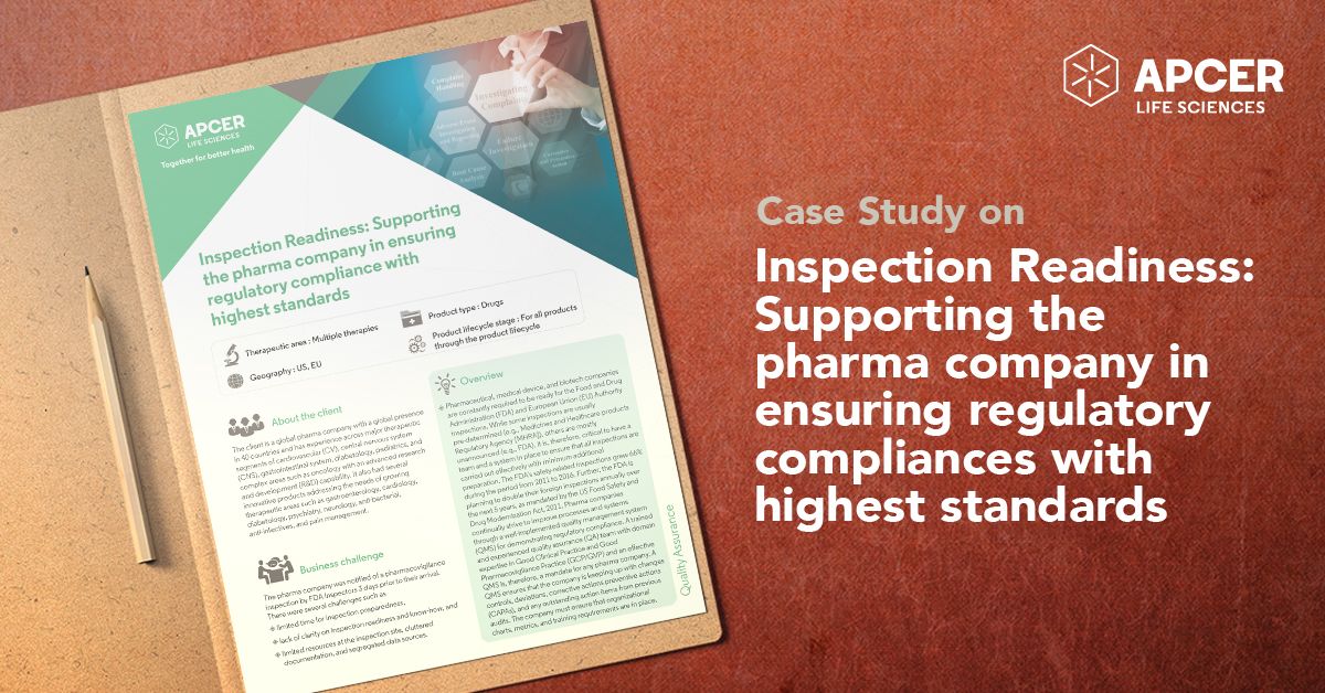 APCER Life Sciences on LinkedIn: Inspection Readiness: Supporting the ... APCER Life Sciences on LinkedIn: Inspection Readiness: Supporting the ...