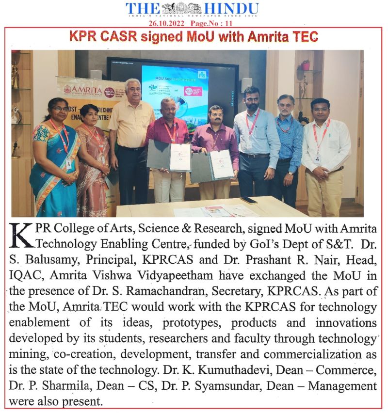 Prashant R. Nair on LinkedIn: Academic partnership of Amrita Technology ... Prashant R. Nair on LinkedIn: Academic partnership of Amrita Technology ...